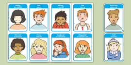 Emotions and Feelings Photo Display Cards (teacher made)