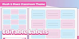 Blush & Blues Classroom Theme - Editable Classroom Rules