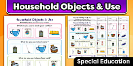 Household Objects Flash Cards