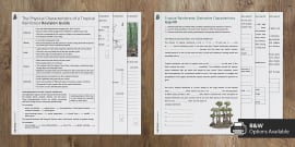 AQA GCSE Tropical Rainforests Match and Draw (teacher made)