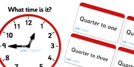 FREE! - Clock Matching Game O Clock (teacher made) - Twinkl