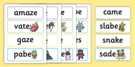 Alien Split Digraph Nonsense Word Cards