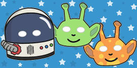 Alien Role Play Masks (teacher made) - Twinkl