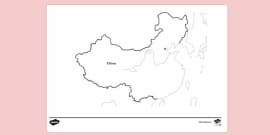 Blank Map of China (teacher made) - Twinkl