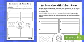 Robert Burns Missing Word Worksheet / Worksheet