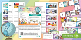 School Subjects Bingo Game (teacher made) - Twinkl