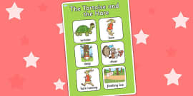 The Tortoise and The Hare Word Mat - visual aid, writing aid