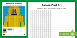 FREE! - Weasel Pixel Art Template (teacher made) - Twinkl