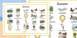 Summer Word Map - Primary Resources (teacher made)