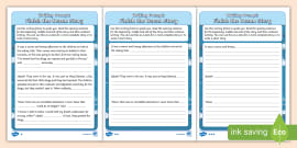 Writing Prompt: Finish the Story Worksheet (teacher made)