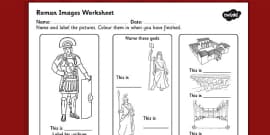 Label a Roman Soldier Worksheet (teacher made)