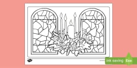 Advent Wreath Colouring Page | Twinkl Learning Resources