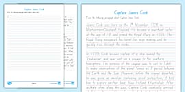 Captain James Cook Activity Pack (teacher made) - Twinkl