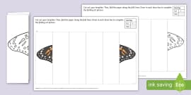 Butterfly Wing Template Activity Sheet - Twinkl - Topics