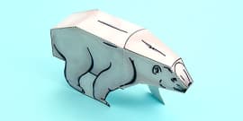 3D Hippo Paper Model Activity | Twinkl Hippopotamus Craft