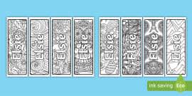 FREE! - Sebastian Mindfulness Name Colouring Bookmarks