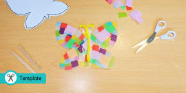 2D Shape Butterfly Cutting Skills Worksheets, * NEW * 2D Shape Butterfly