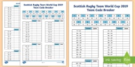 Rugby World Cup Wordsearch