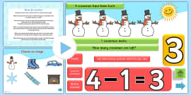 Christmas Themed Subtraction PowerPoint