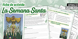 Ficha de actividad: Escritura de diario - Mi Semana Santa