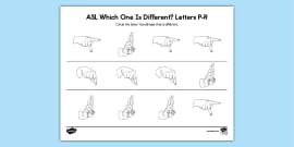 Sign Language Comparison Worksheets for Kids | Twinkl USA