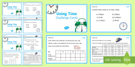 Time Fluency Reasoning and Problem-Solving Maths Mastery Challenge Cards
