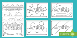 FREE! - George Name Simple Colouring Activity Sheet - Twinkl