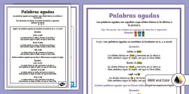 Actividad: Palabras agudas (Hecho por educadores) - Twinkl