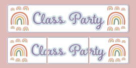 Muted Rainbow-Themed Rainbow Class Display Banner - Twinkl
