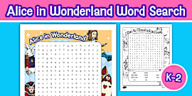Alice in Wonderland Word Mat | Twinkl