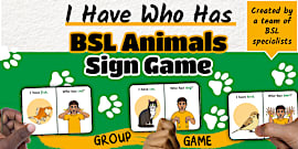 BSL Fingerspelling Animals Worksheet