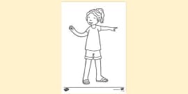 Pointing Finger | KS1 Colouring Sheets | Twinkl Resources