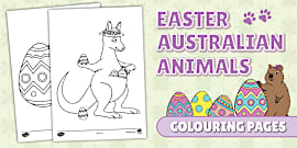 Auslan Easter Colouring Pages