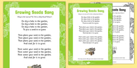 Growing Plants Song - Teaching Resources (teacher made)