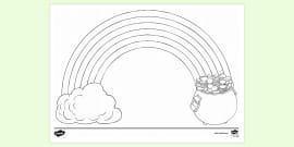 Rainbow Fine Motor Skills Colouring Page (teacher made)