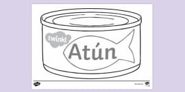 FREE! - Tinned Tuna Colouring Sheet - KS1 (teacher made)