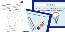 Gravity on Different Planets Worksheet (teacher made)
