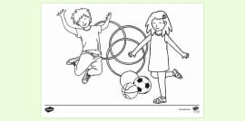 FREE! - Exercise Colouring Page | Colouring Sheets - Twinkl