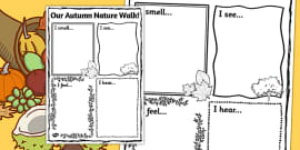 In the Autumn I See Writing Frame (Teacher-Made) - Twinkl