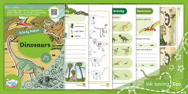 Dinosaur Activity Book for Kindergarten to 2nd-Grade