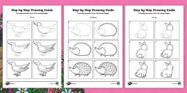 How to Draw Step by Step Worksheets For Kids (teacher made)