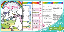 👉 KS1 Unicorn-Themed Maths Activity Booklet (Ages 5 - 7)