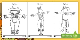 Scarecrow Colouring Pages (teacher made) - Twinkl