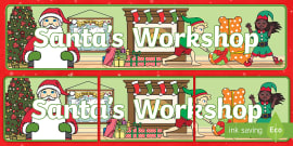 Santa's Workshop Word Mat (teacher made)