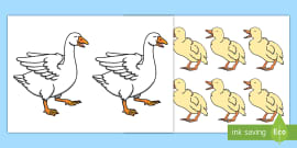 Five Little Ducks Stick Puppets (teacher made)