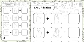 SASL Number 53 Activity Worksheet (teacher made) - Twinkl