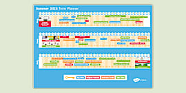 Dates Of Spring - Spring Term 2025 Display Calendar - Twinkl