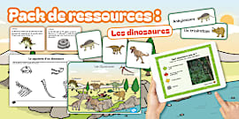 Cartes de vocabulaire : Les dinosaures