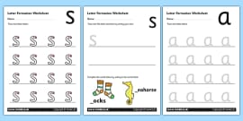Printable Letter Formation Worksheets KS1 (teacher made)
