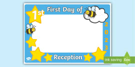 First Day of School Reception Award Certificates - Twinkl